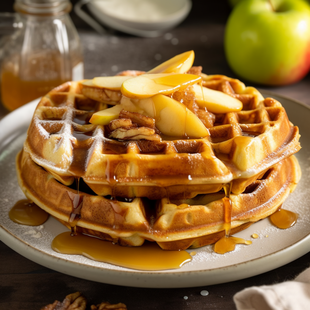 Sorghum Waffles with Glazed Apples - Sorghum Checkoff