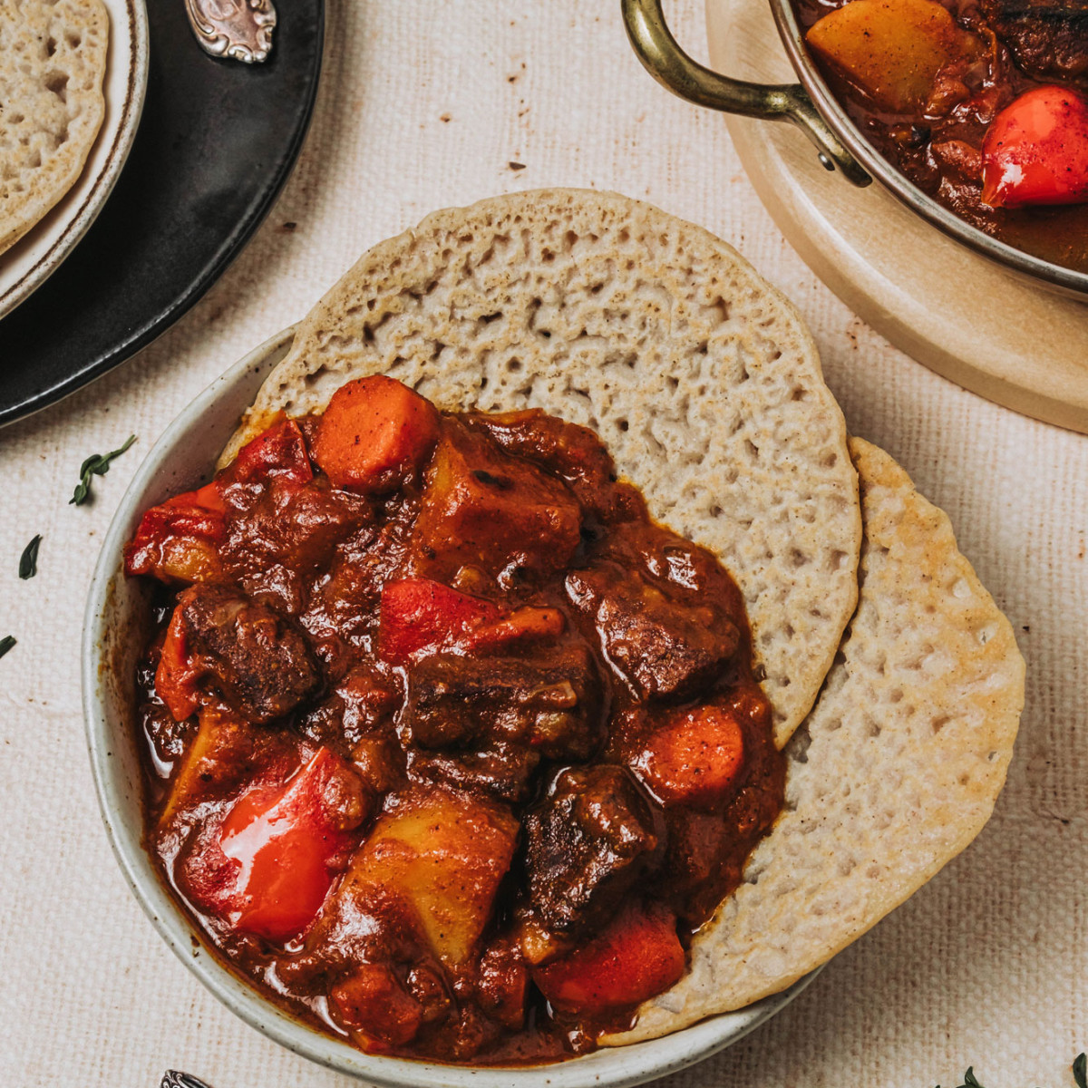 Leksour (Lamb Stew with Sorghum Pancakes) - Sorghum Checkoff