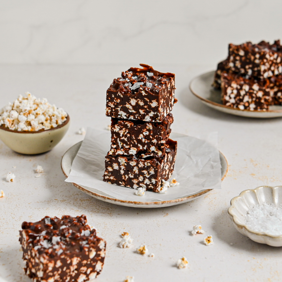 Sorghum Chocolate Tahini Crunch Bars - Sorghum Checkoff